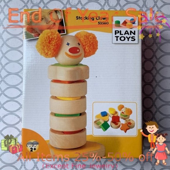 Plan Toys | Other | Plan Toys Stacking Clown 5356 New In Box | Poshmark